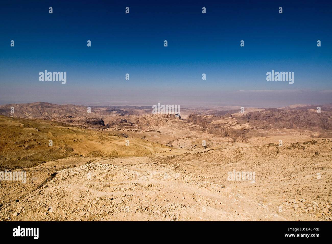 Jordanian desert. Panoramic view Stock Photo - Alamy
