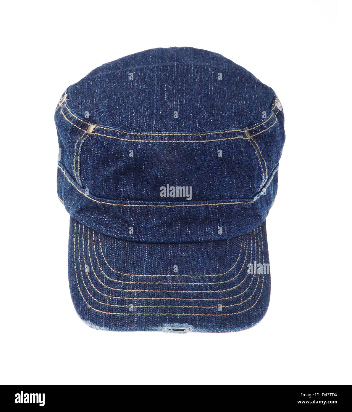 Casual jean cap isolated on white background Stock Photo - Alamy