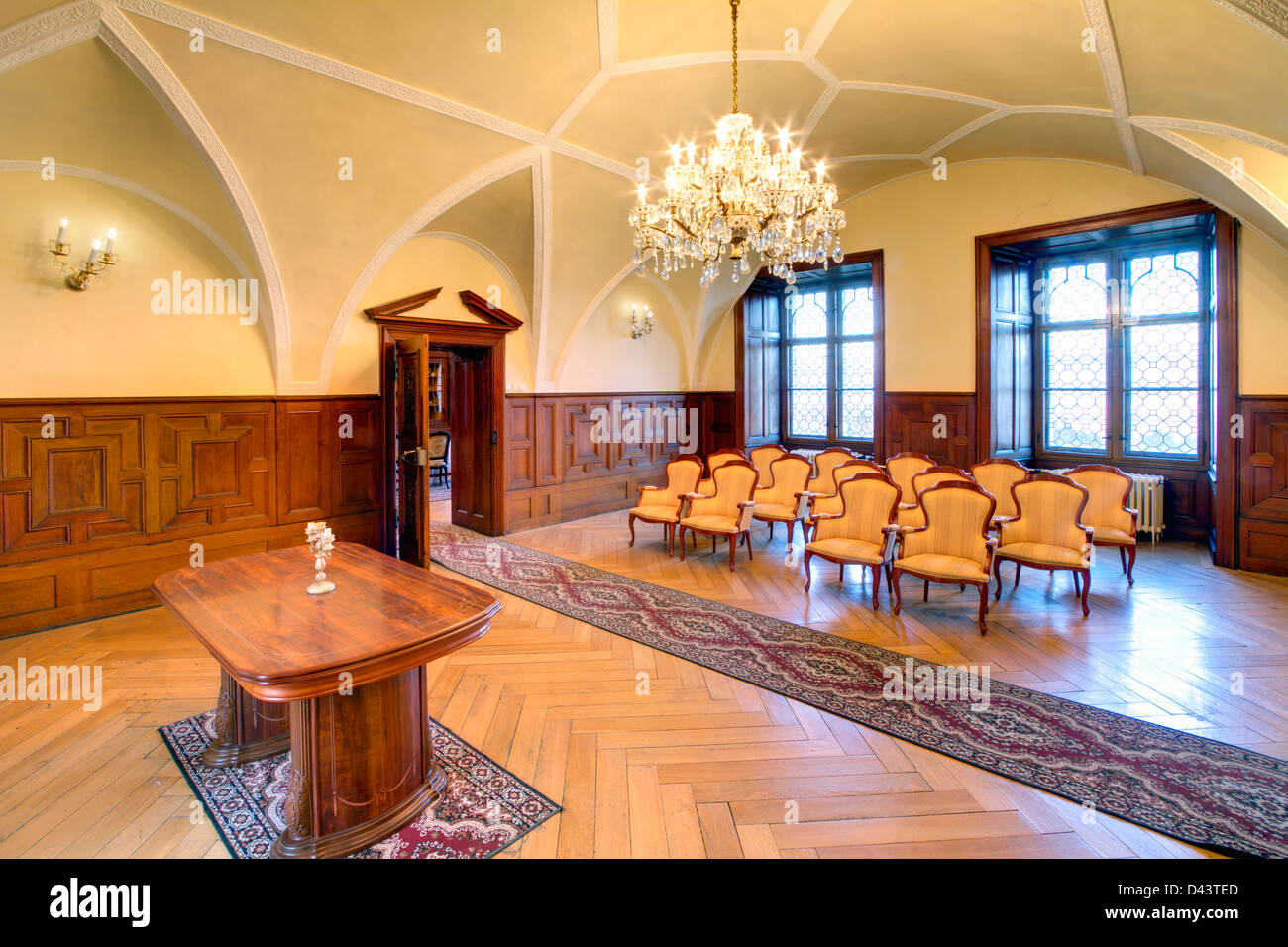 Interior of castle Stock Photo - Alamy