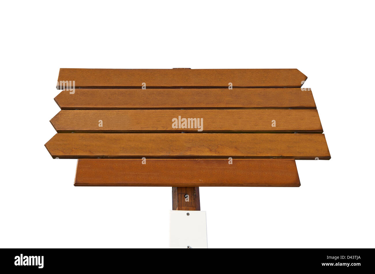 empty wooden sign on white background Stock Photo - Alamy