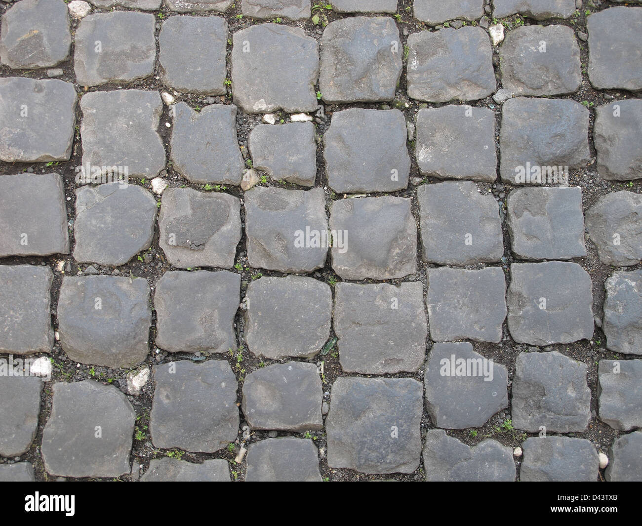 original pavement of XIV century in Rome Stock Photo - Alamy