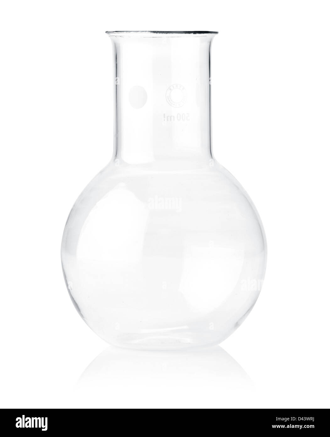 Single glass bulb test tube cut out white background Stock Photo - Alamy