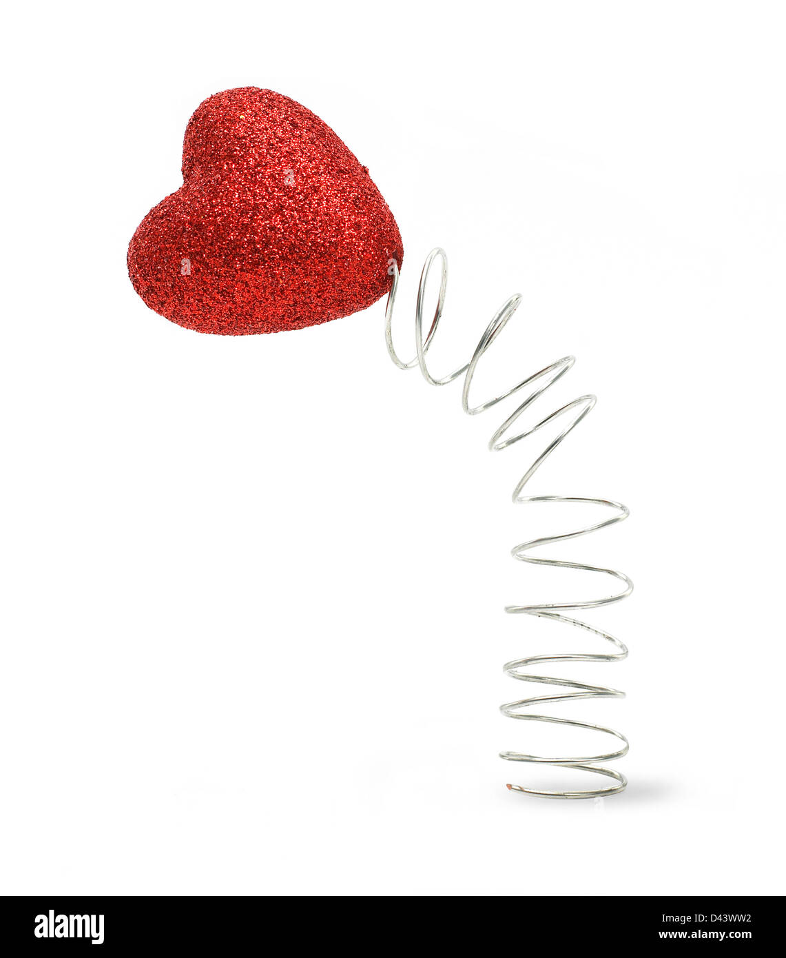 Heart shape on spring cut out white background Stock Photo - Alamy