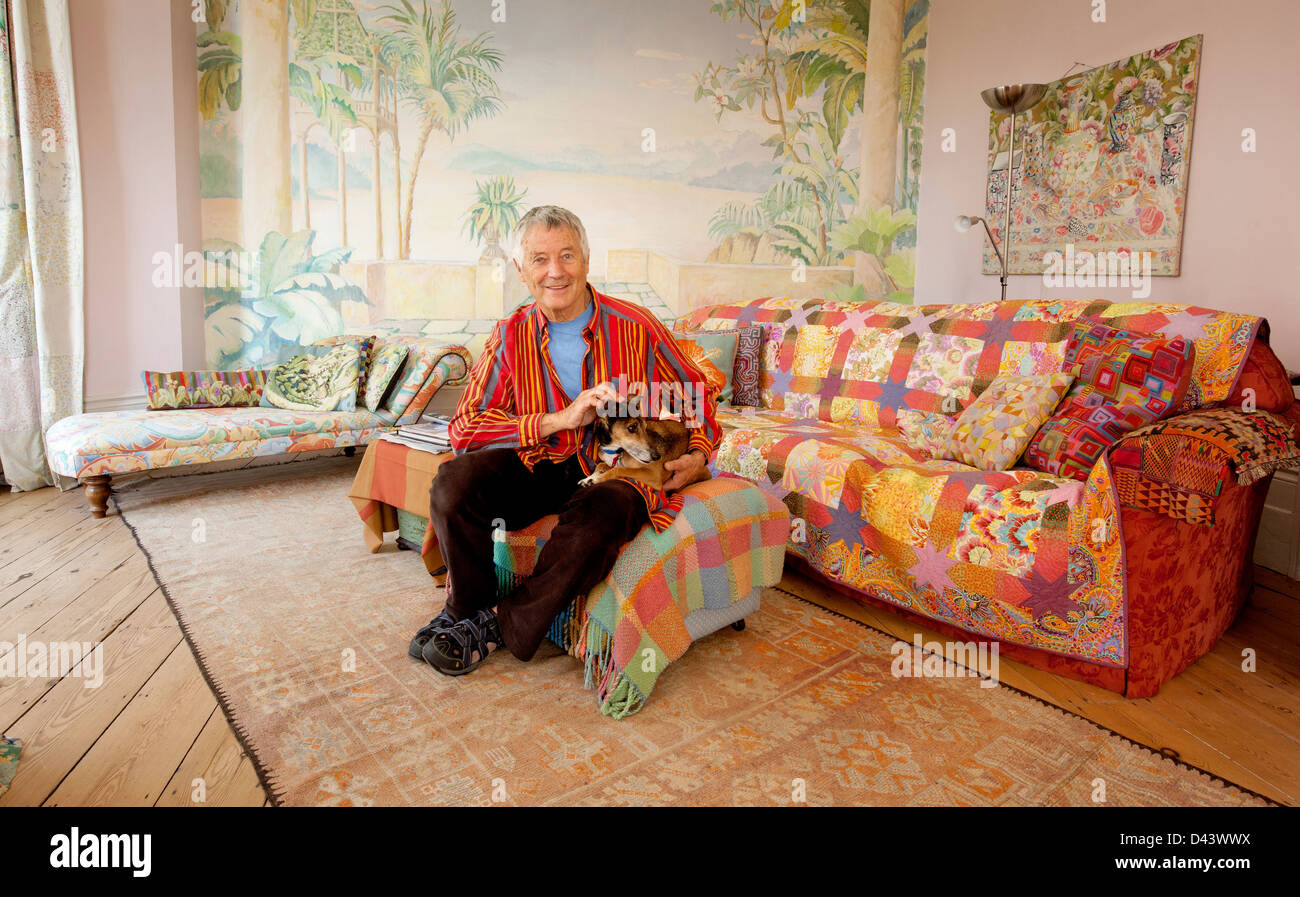 Textile designer Kaffe Fassett at his East Sussex home in Hastings, UK ...