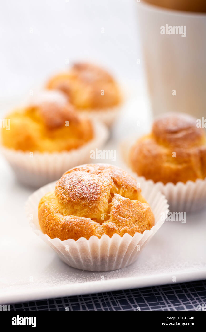 Fresh homemade cream puffs Stock Photo - Alamy