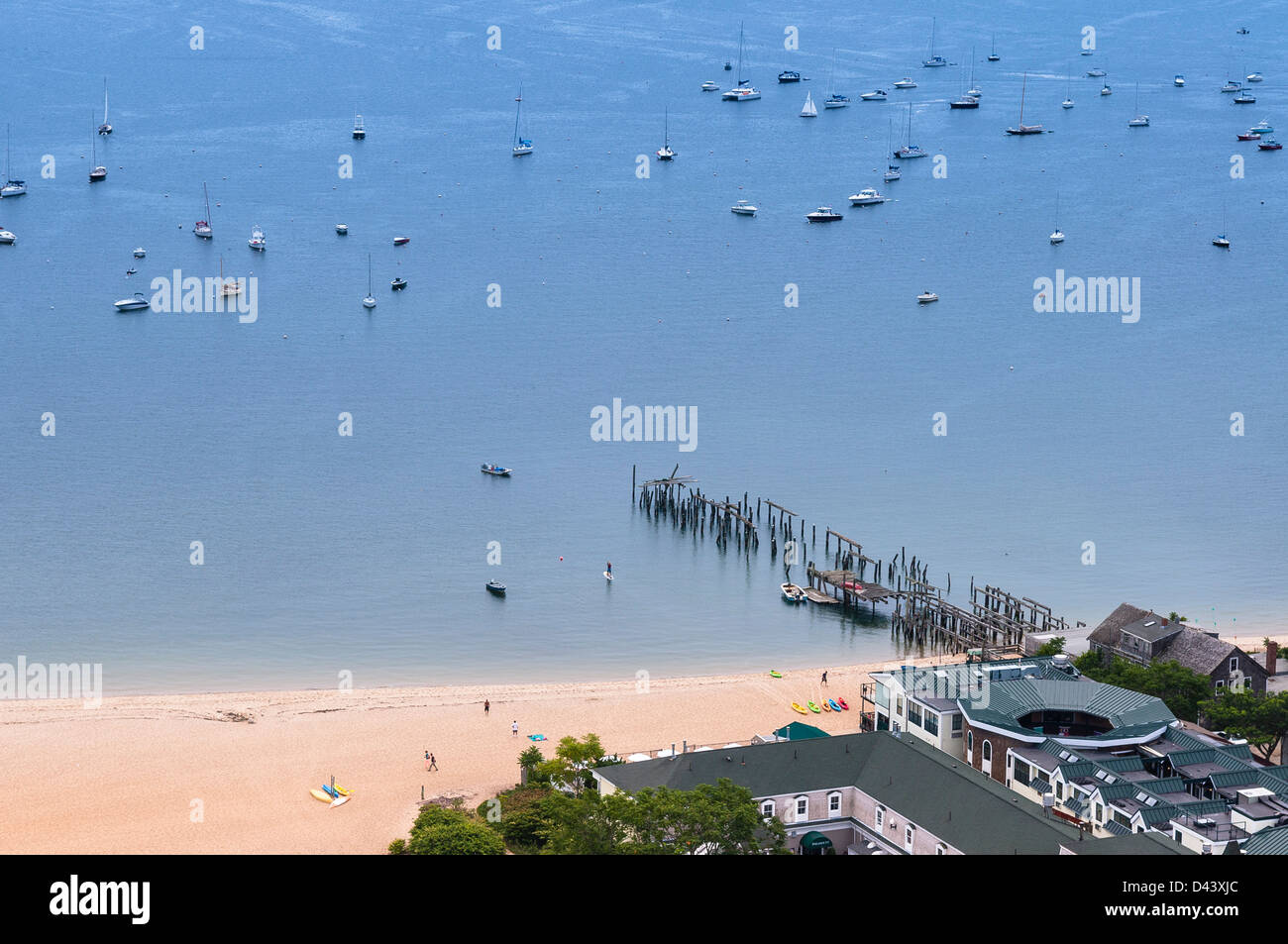 Overview of Beach and Harbour, Provincetown, Cape Cod, Massachusetts ...