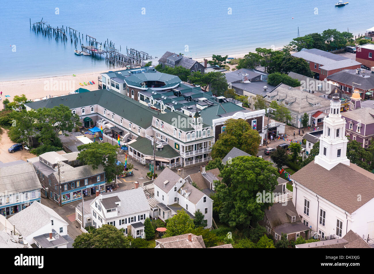 Overview of Town and Harbour, Provincetown, Cape Cod, Massachusetts ...