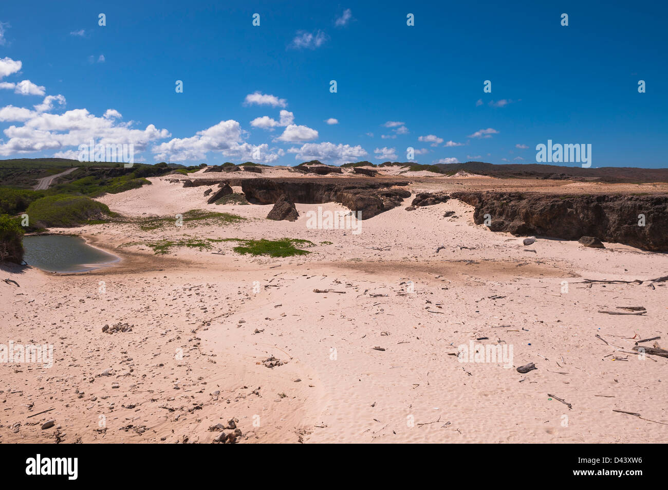 Scenic Landscape with Sand, Arikok National Park, Aruba, Lesser ...