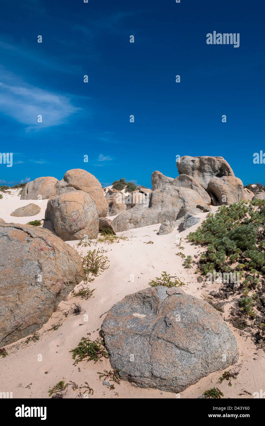 Scenic with Sand Dunes and Boulders, Aruba, Lesser Antilles, Caribbean ...
