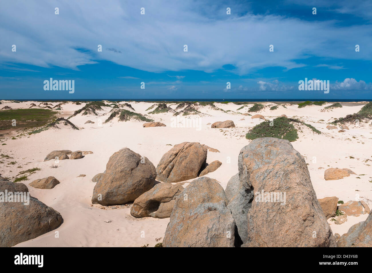 Scenic with Sand Dunes and Boulders, Aruba, Lesser Antilles, Caribbean ...