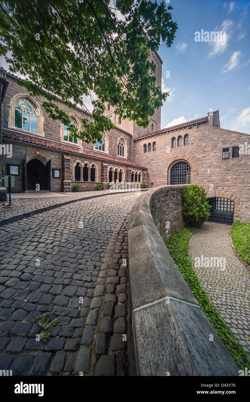Exterior of The Cloisters and gardens, Fort Tryon Park, New York City ...