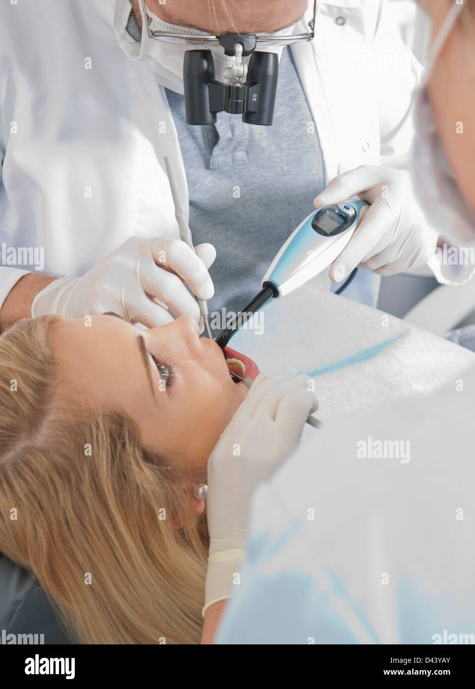 Young Woman getting Check-up at Dentist's Office, Germany Stock Photo ...