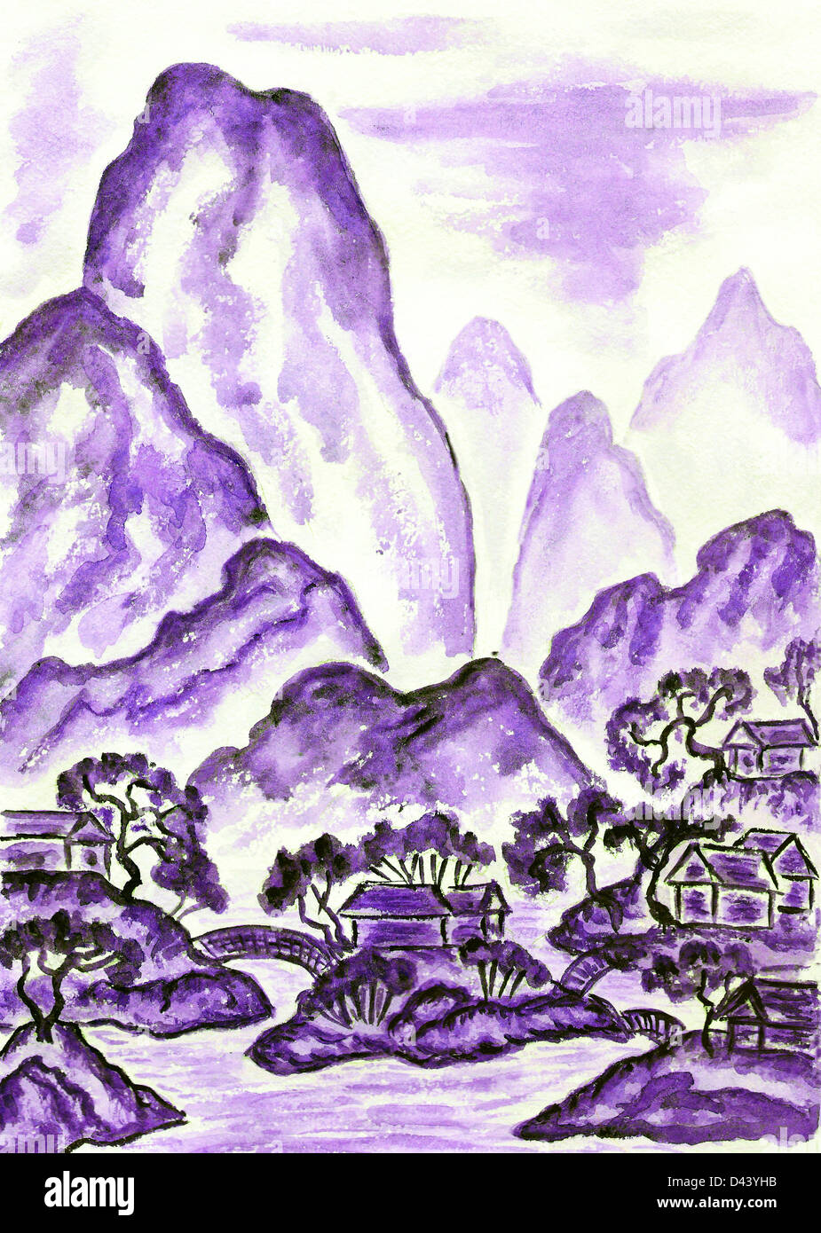 Chinese Landscape Painting Color