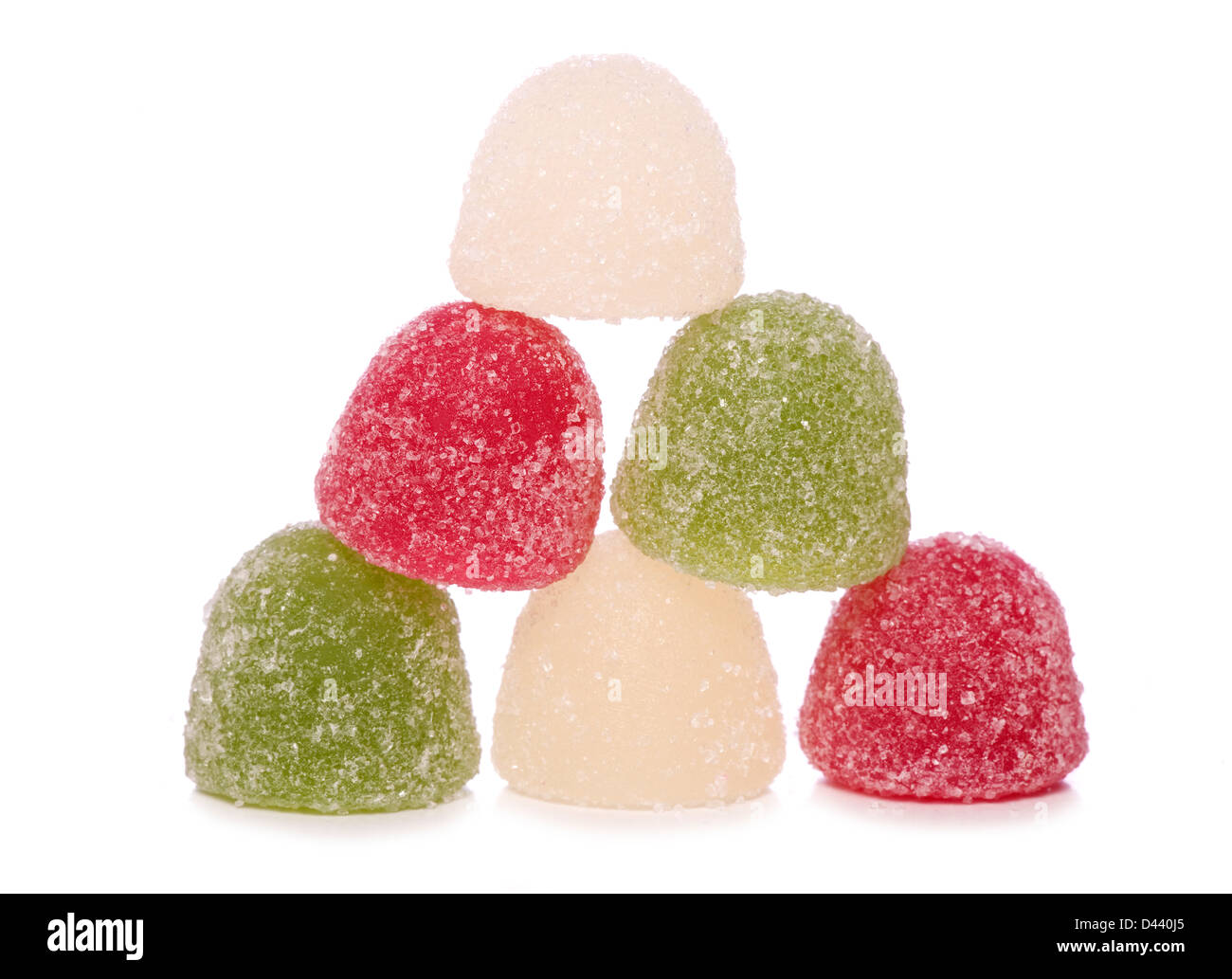stack of jelly sweets studio cutout Stock Photo - Alamy