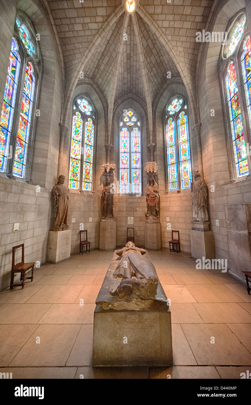 A crypt in The Cloisters and gardens, Fort Tryon Park, New York City ...