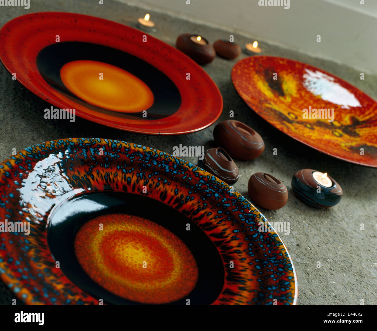Orange pottery plate hi-res stock photography and images - Alamy