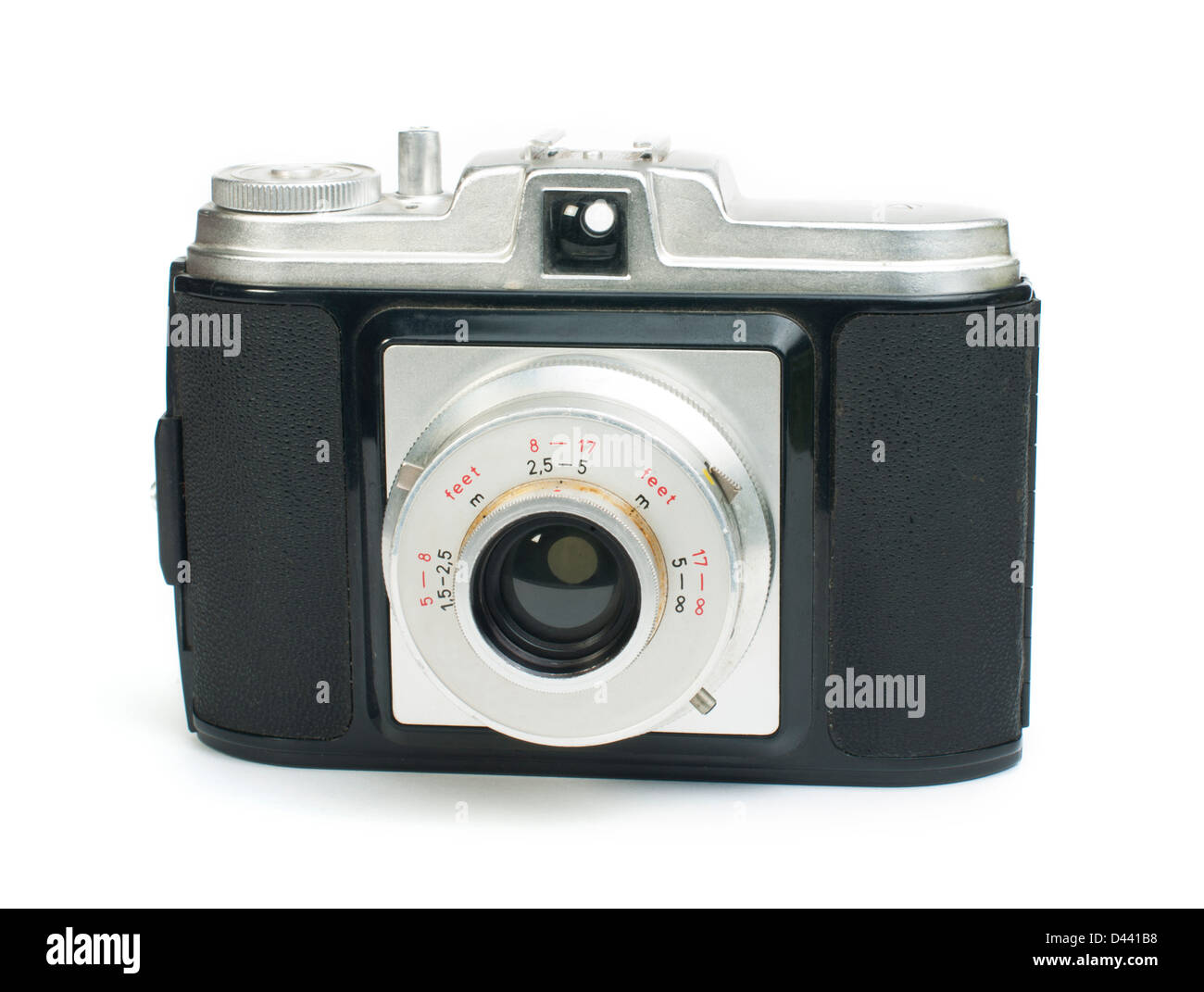 Old vintage camera white isolated. Studio shot Stock Photo - Alamy
