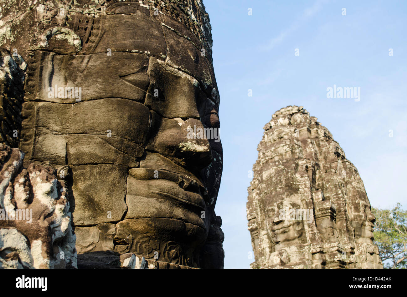 Bayon temple at Angkor Wat in Cambodia Stock Photo - Alamy