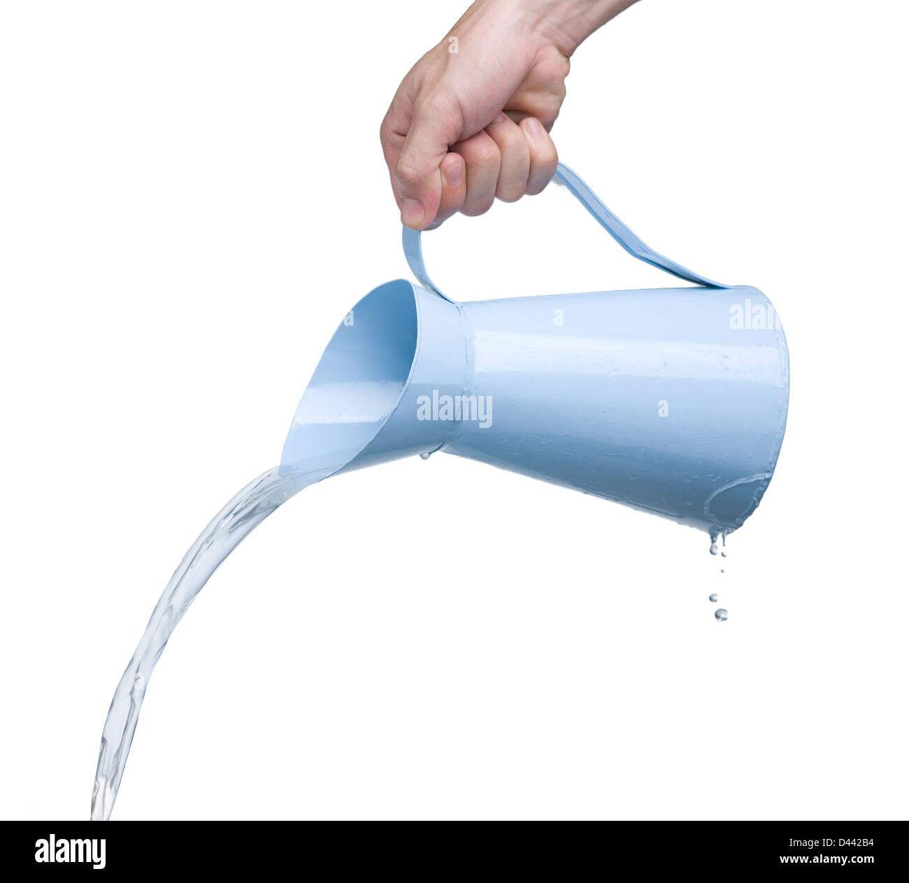 Watering plants with cute pitcher image isolated on white Stock Photo ...