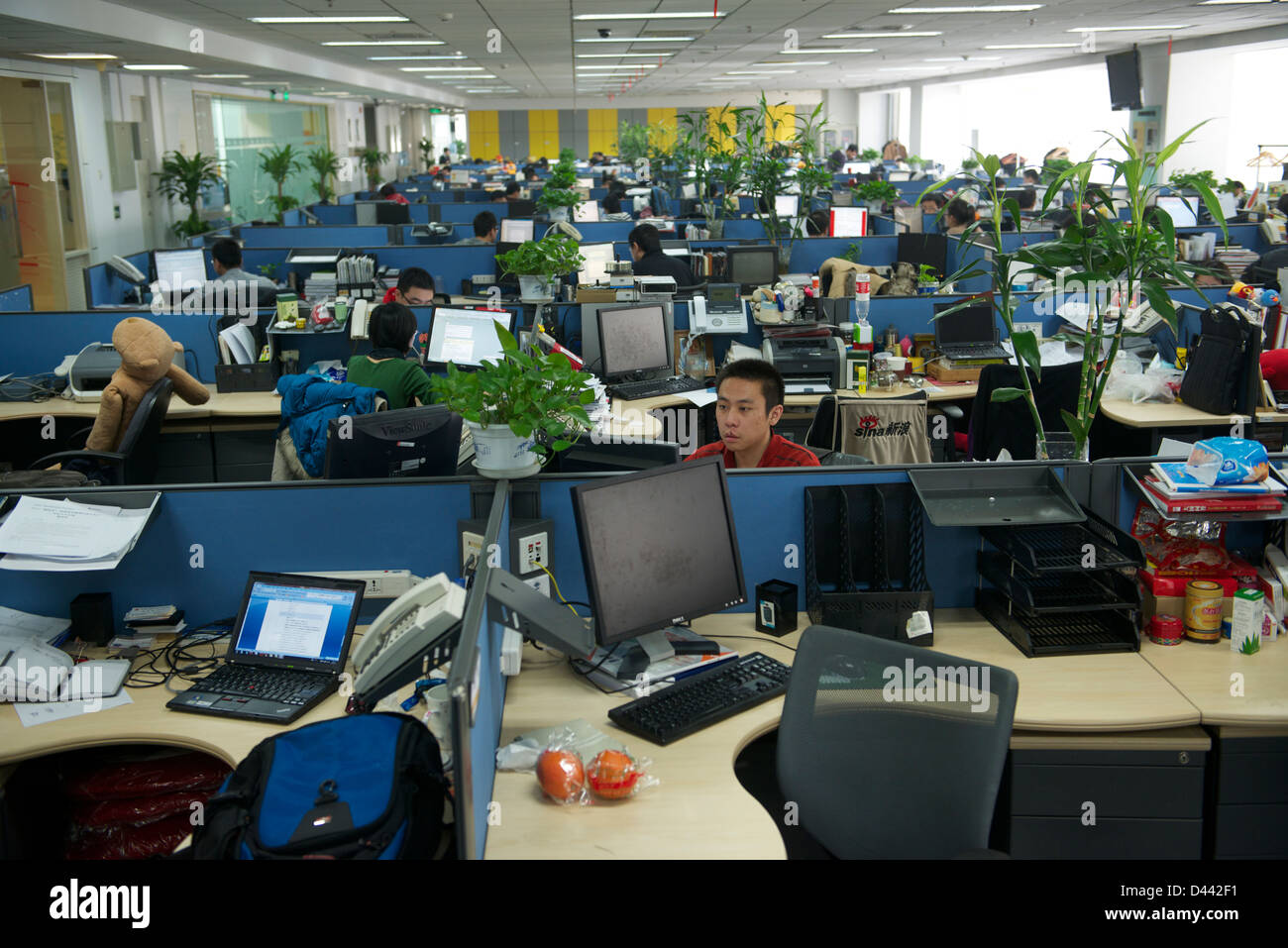 Sina's Weibo microblog office in Beijing, China. 2013 Stock Photo - Alamy