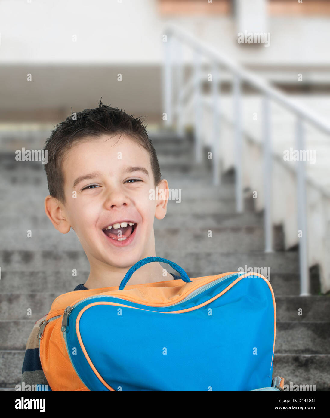 Boy school bag hi-res stock photography and images - Alamy