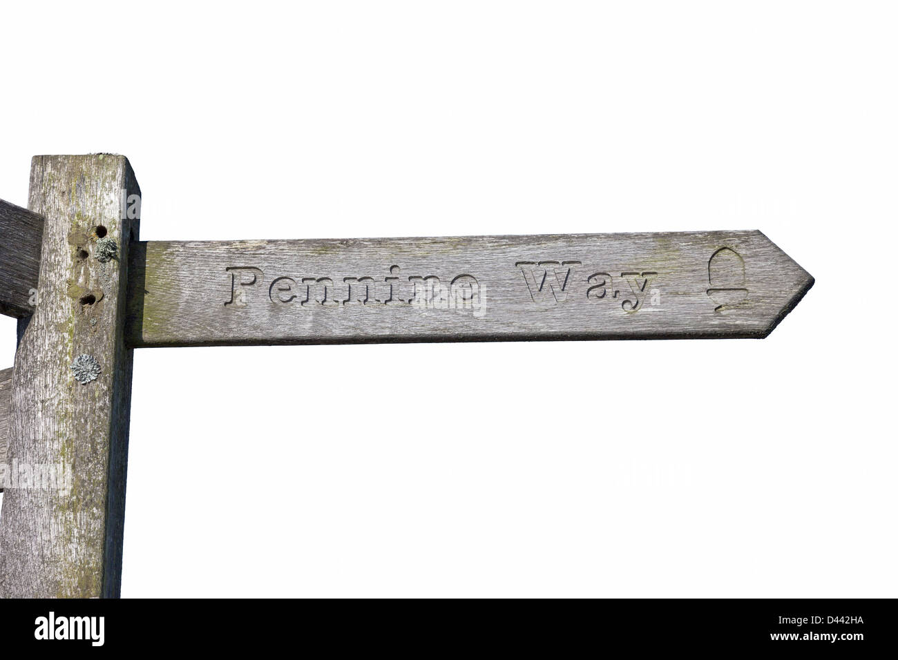 Pennine Way Sign Post Cut Out Stock Photo - Alamy