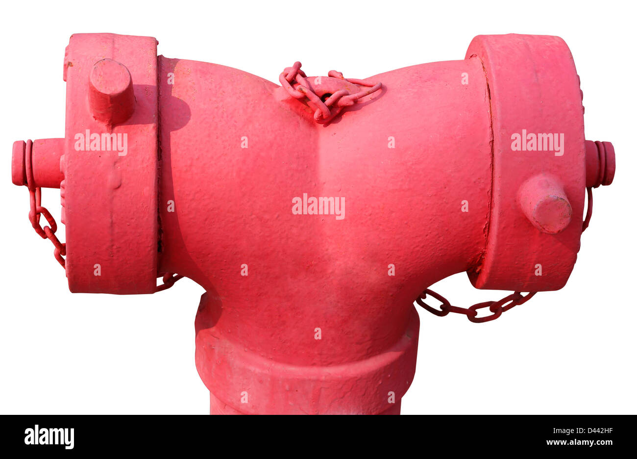 Closeup of image of red fire hydrant on white background Stock Photo ...