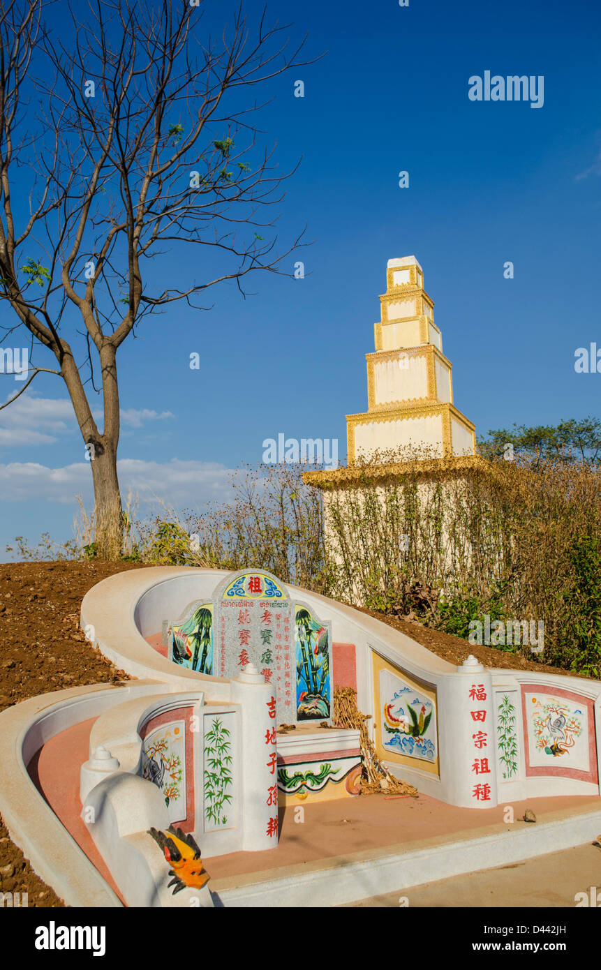 Ratanakiri Banlung Ban Lung Cambodia temple stuppa pagoda cremation ...