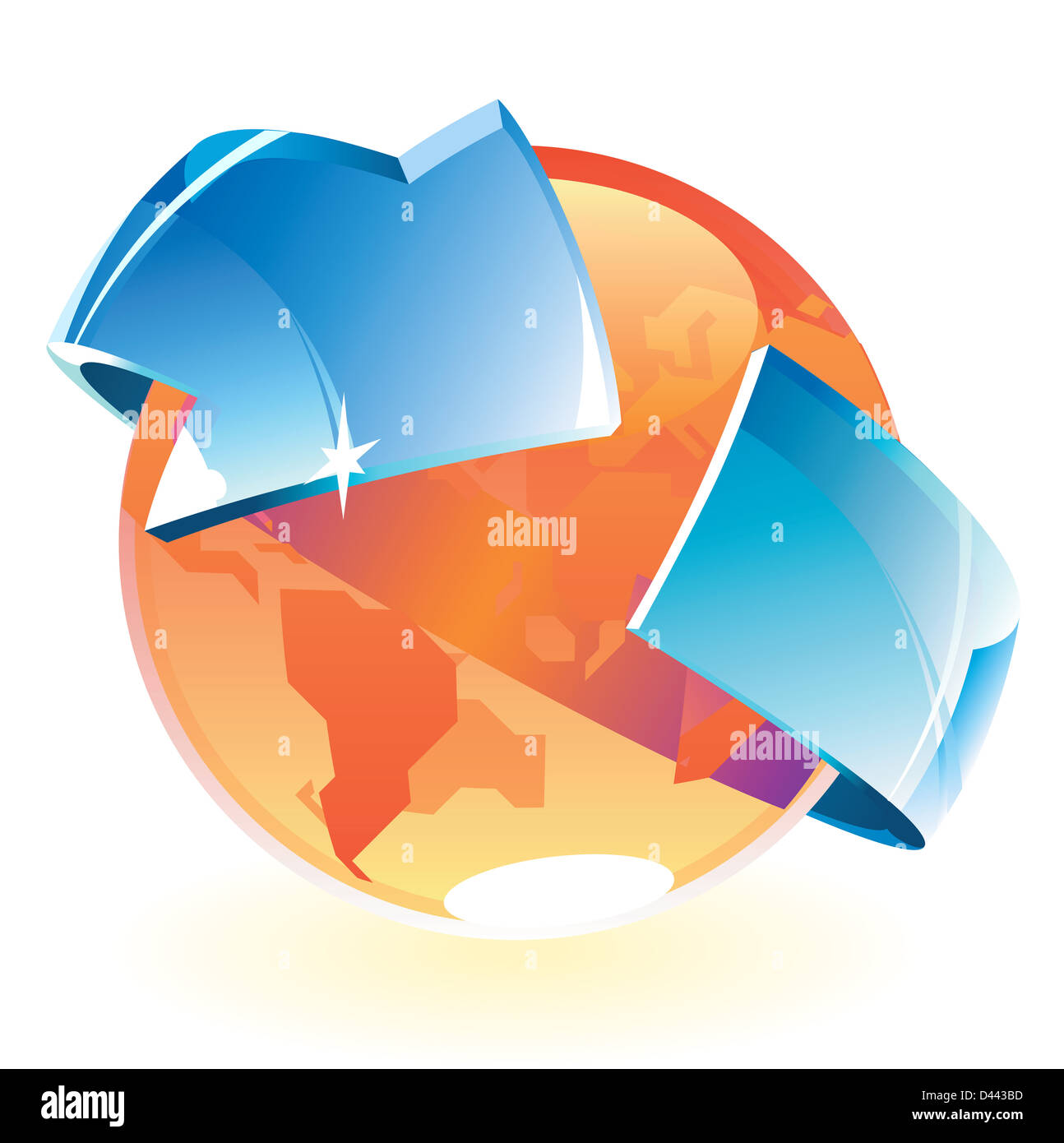 Rotation exchange arrow direction Cut Out Stock Images & Pictures - Alamy