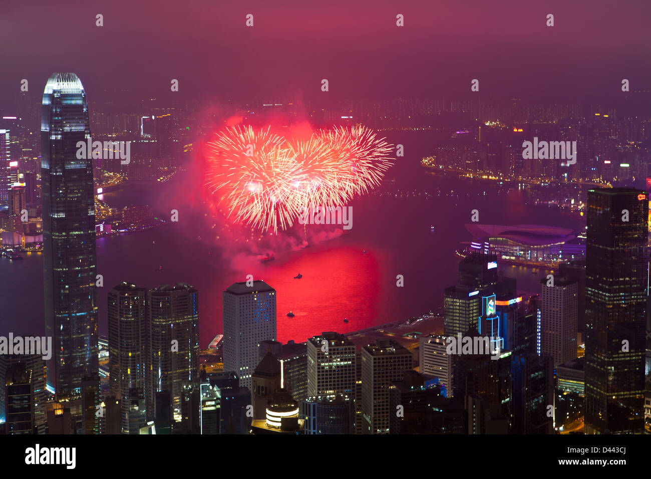 Hong Kong fireworks Stock Photo - Alamy