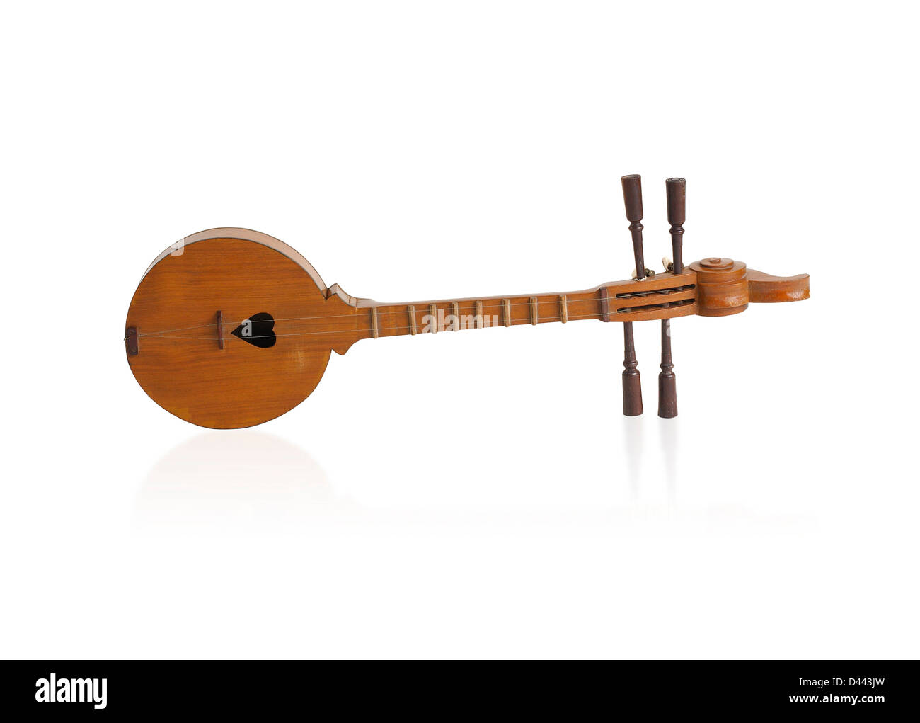 Thai folk style wooden guitar the Thai country music instrument Stock ...