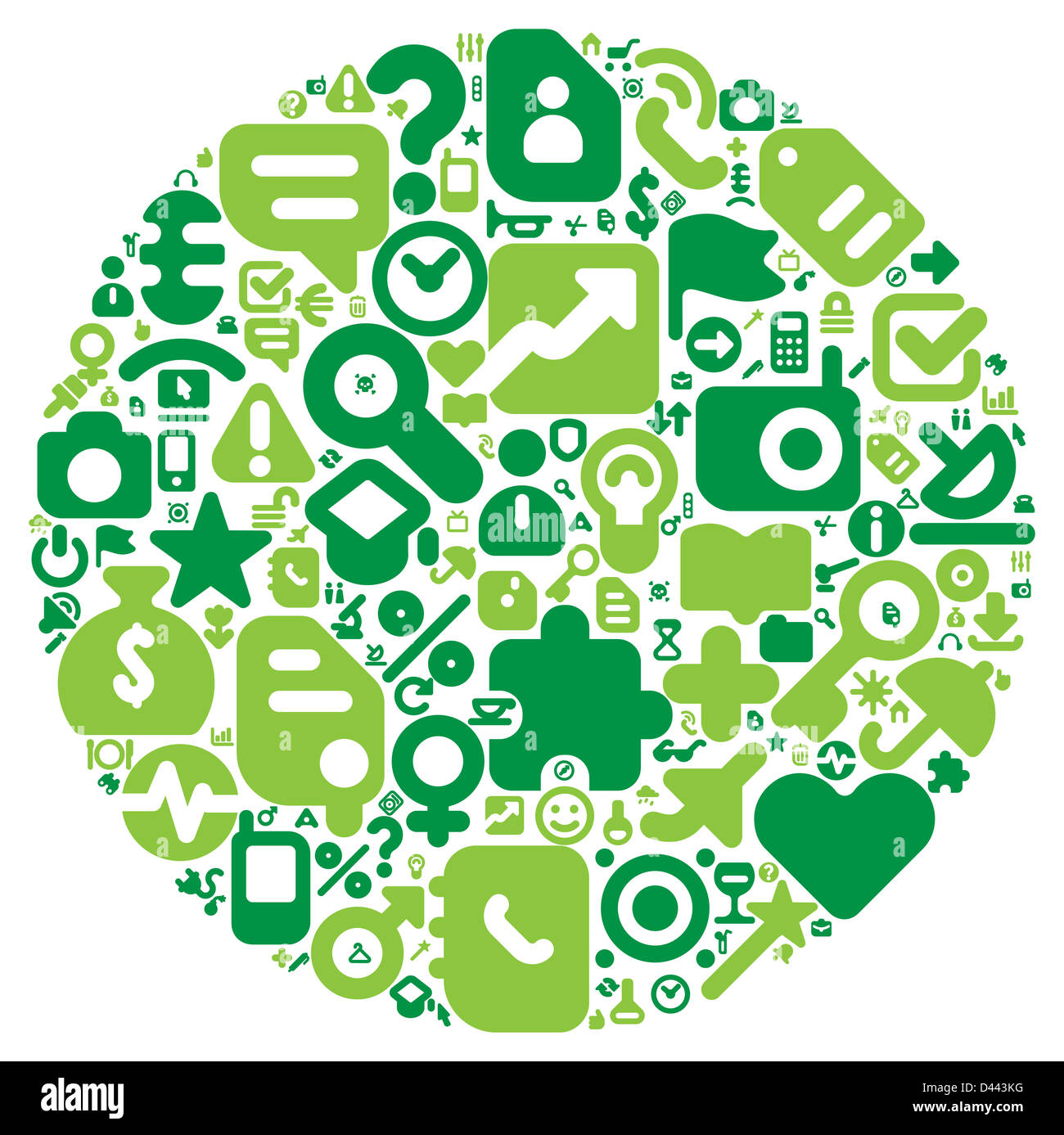 Icons in circle concept Stock Photo - Alamy