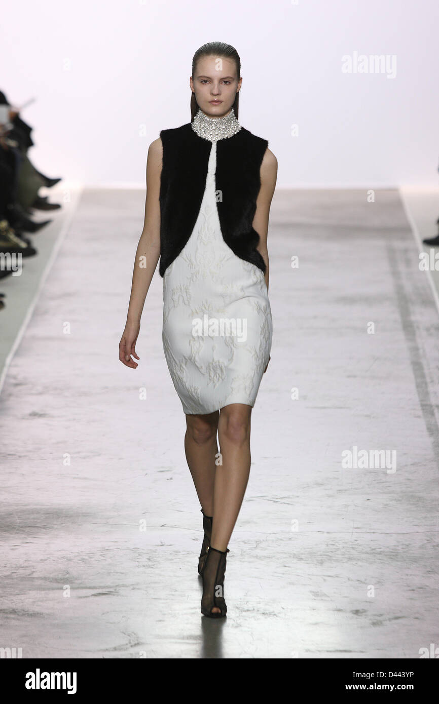 Paris, France. 4th March 2013. A model wears a creation by Italian ...