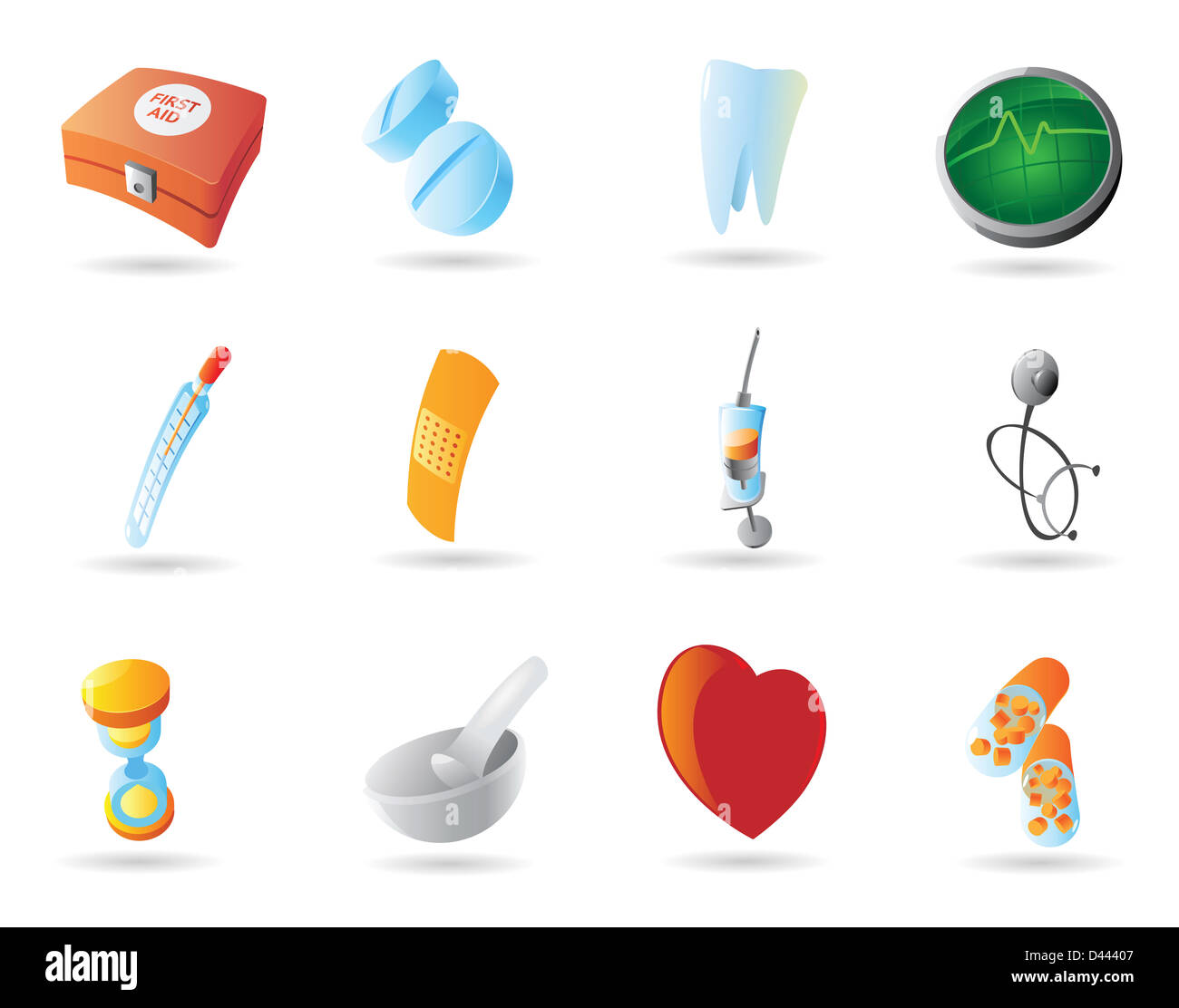 Realistic dental health concept Cut Out Stock Images & Pictures - Alamy