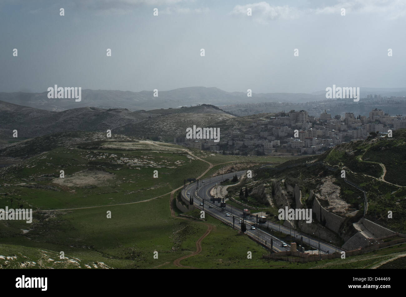 A view to the east from Mount Scopus reveals the Palestinian town of Al ...