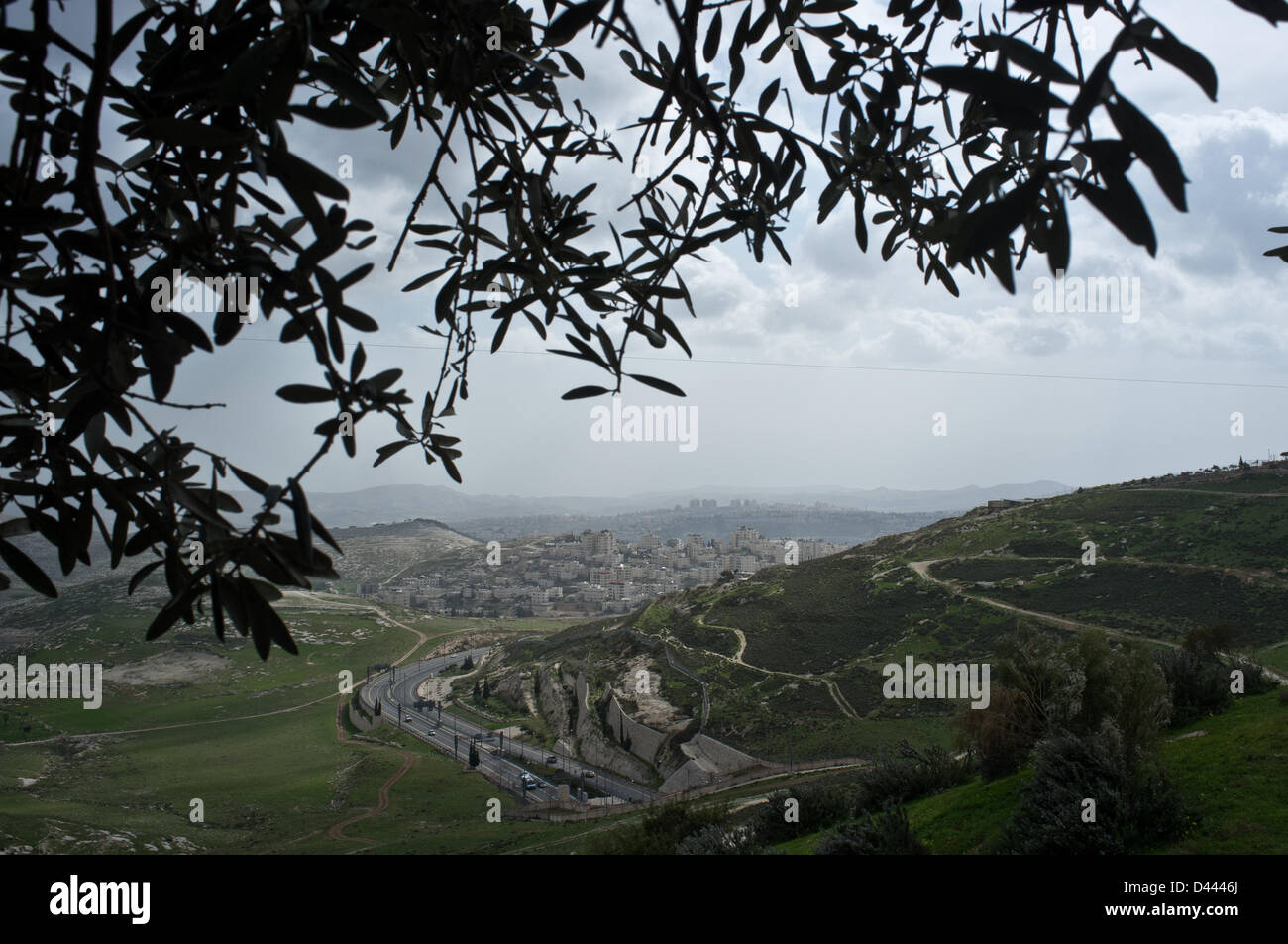 A view to the east from Mount Scopus reveals the Palestinian town of Al ...
