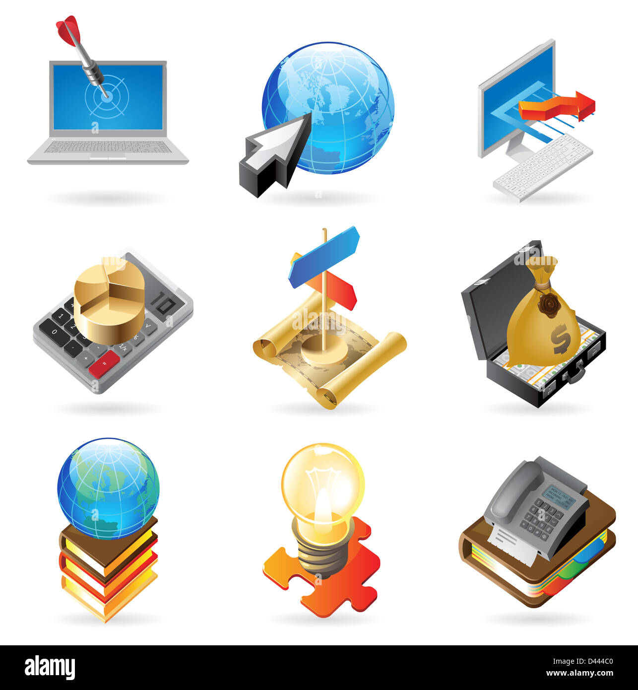 Concept icons for business. Illustrations for document, article or ...