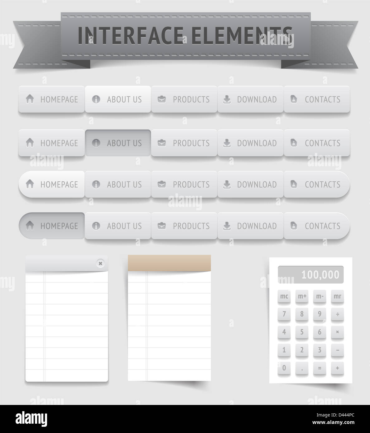User interface elements Stock Photo - Alamy