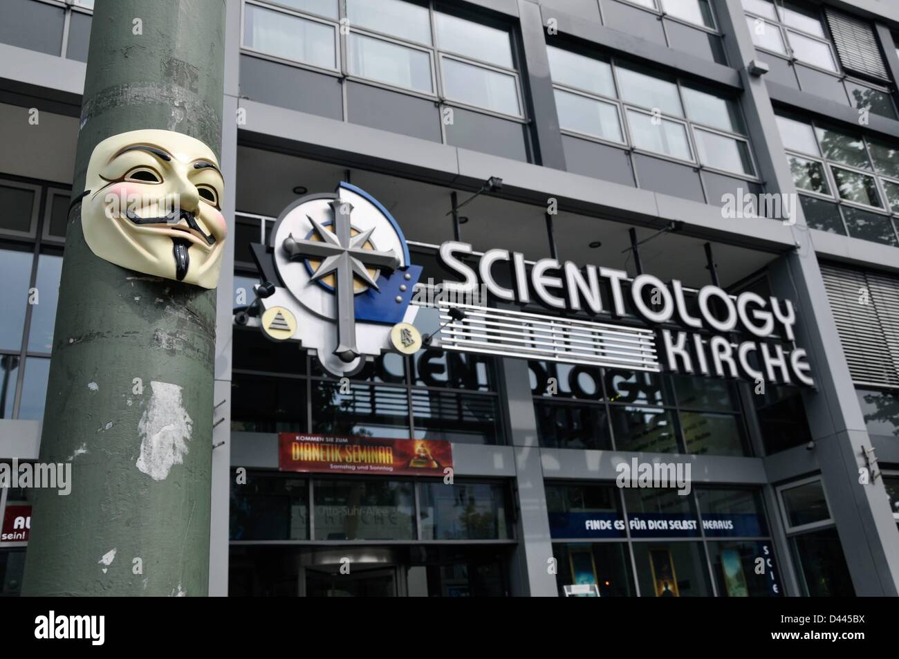 An Anonymous mask (also: Guy Fawkes Mask or Vendetta Mask) is pictured ...