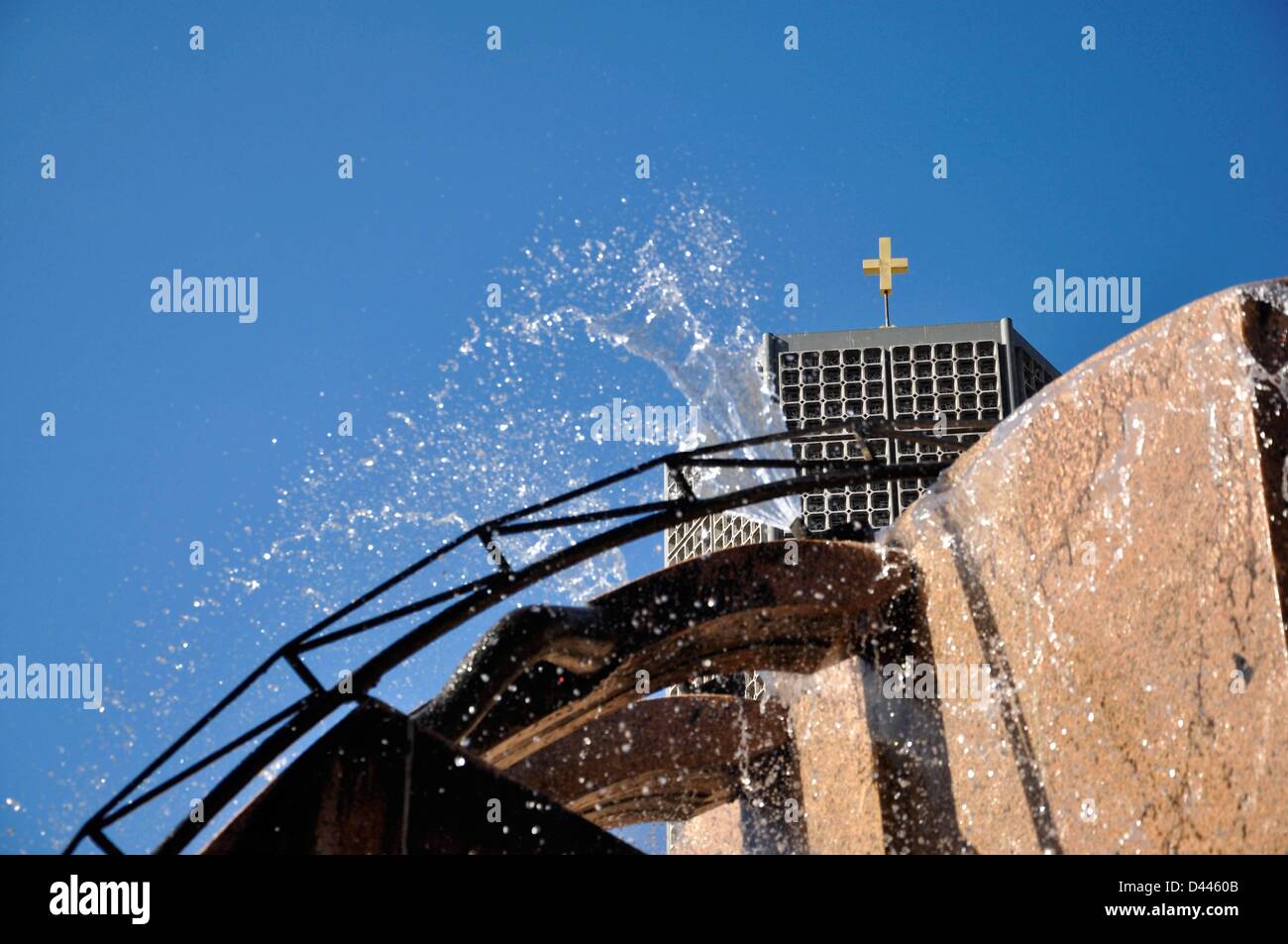 View of the bell tower of Kaiser Wilhelm Memorial Church from the ...