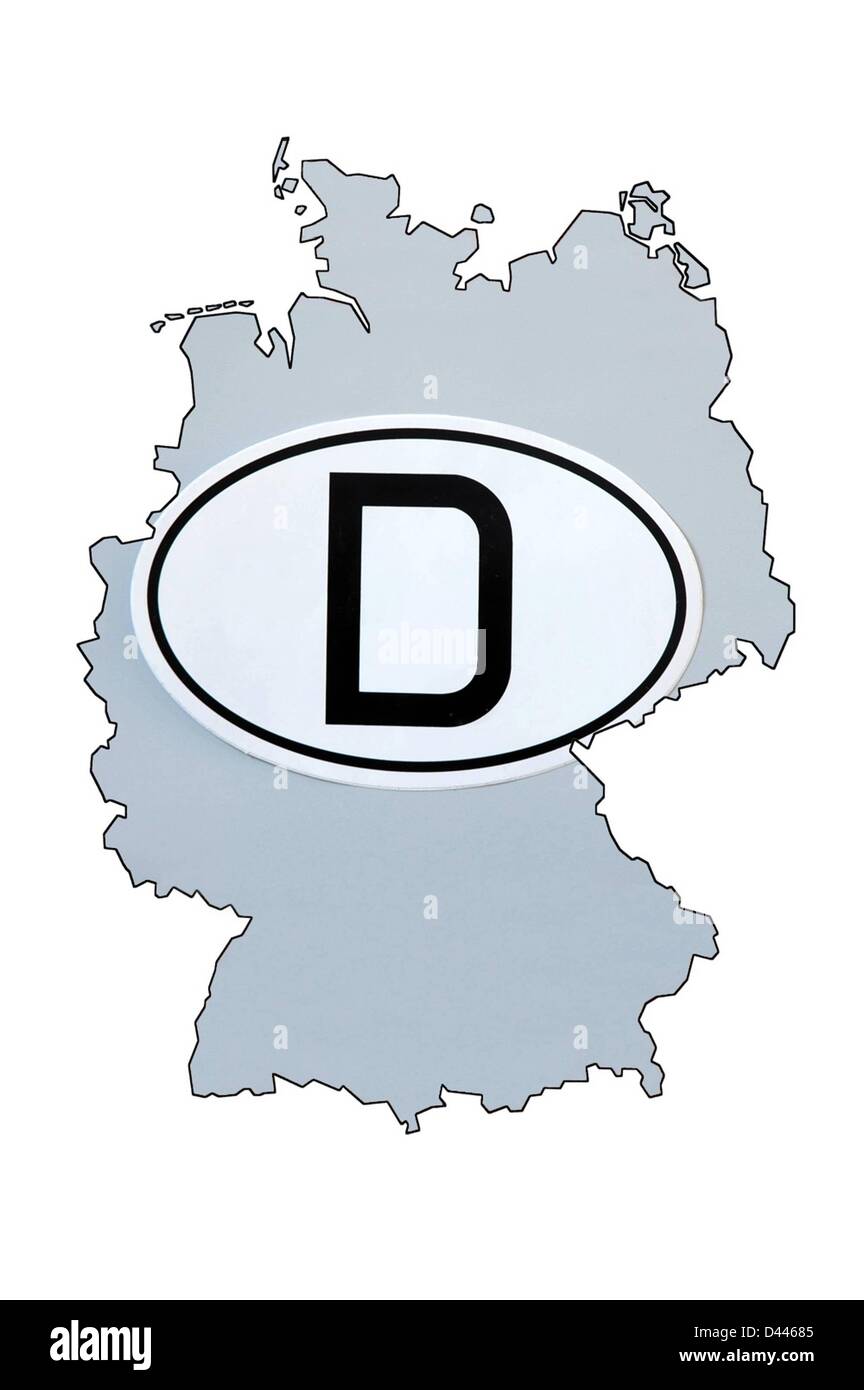 Illustration - The vehicle registration code of Germany "D" is pictured ...