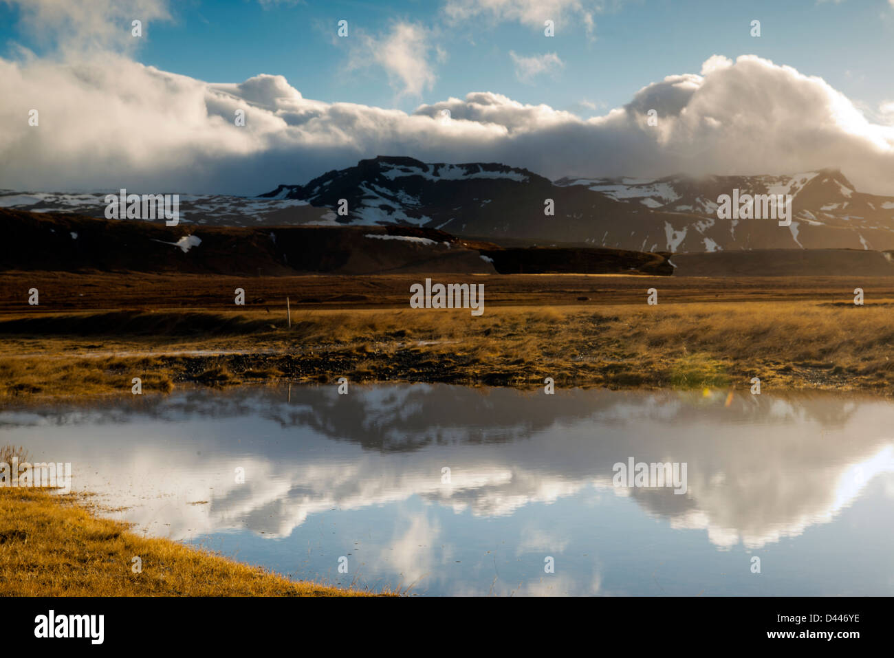 Snaefellness mountain reflection Stock Photo - Alamy