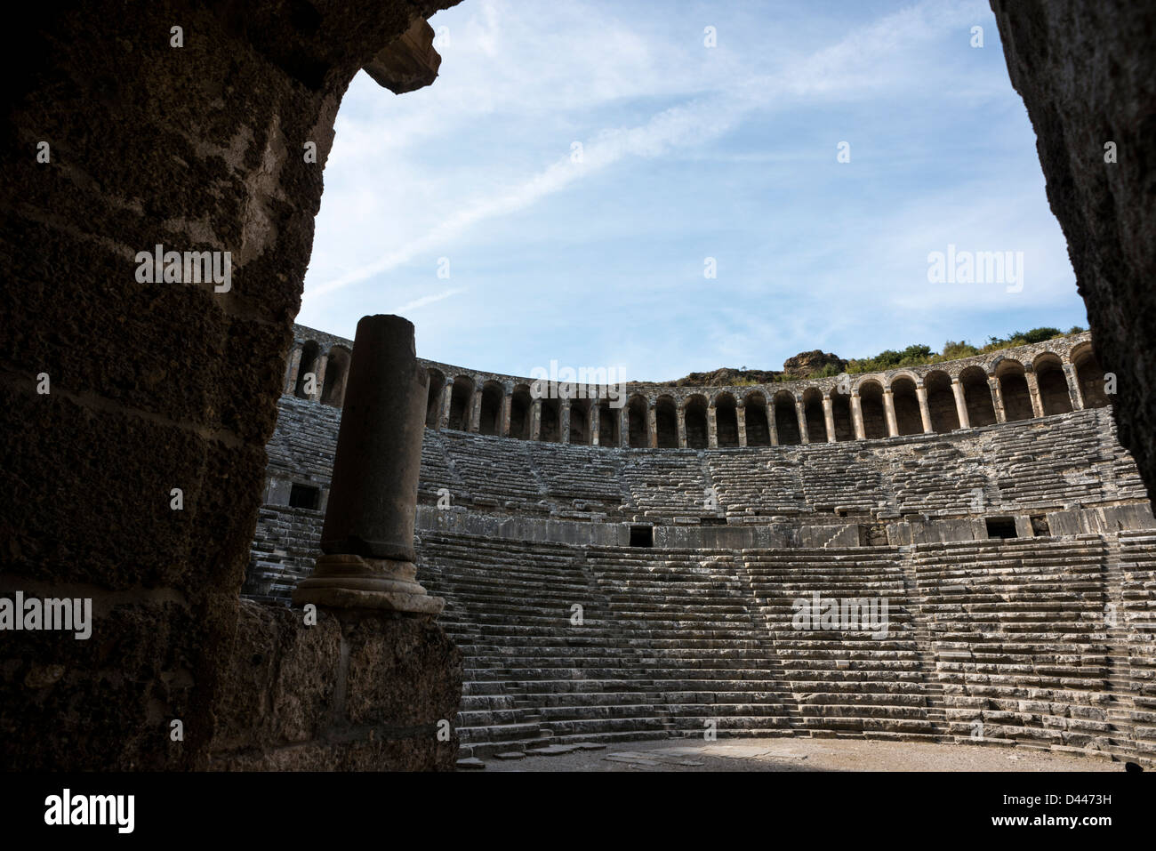 The roman theatre at Aspendos in Turkey Stock Photo - Alamy
