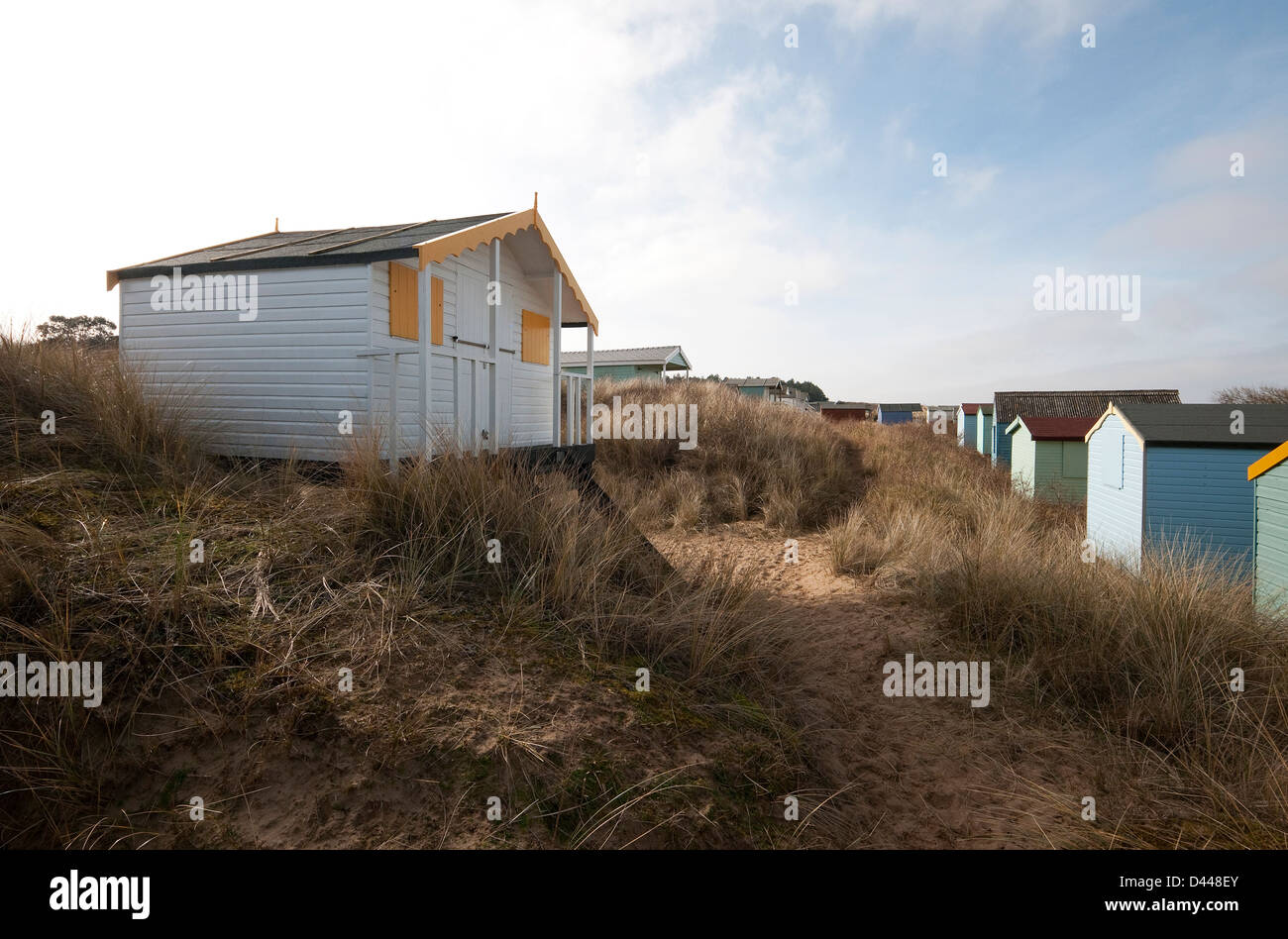 beach huts, hunstanton, norfolk, england Stock Photo - Alamy