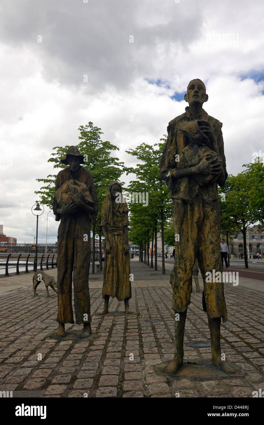 Vertical close up view of the Great Hunger Famine Memorial on the ...
