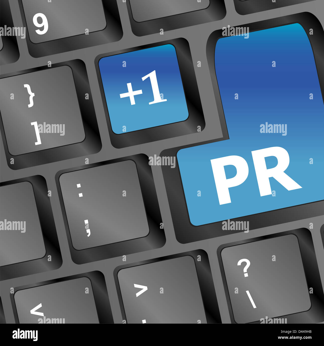 Marketing concept: computer keyboard with word PR Stock Photo - Alamy