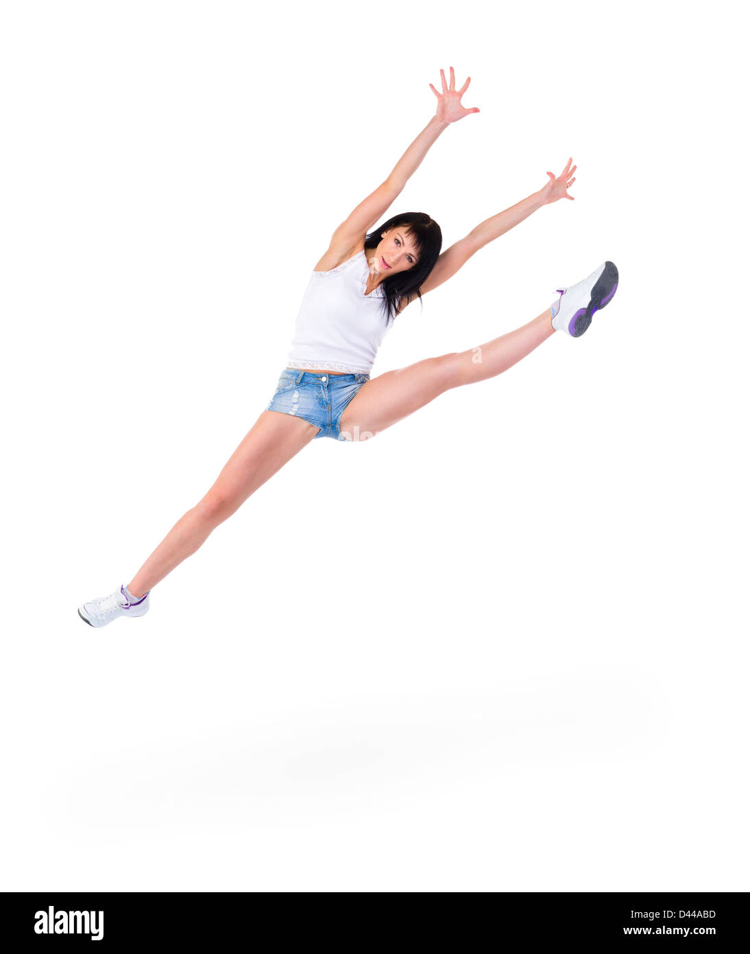 young dancer woman jumping Stock Photo - Alamy