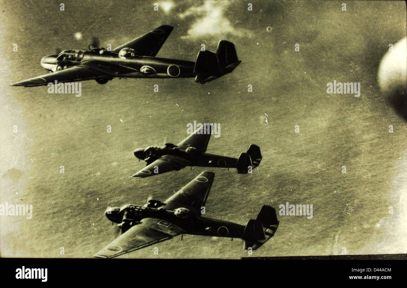 The Mitsubishi G3M2, known as 'Nell' by Allied forces, was a Japanese ...