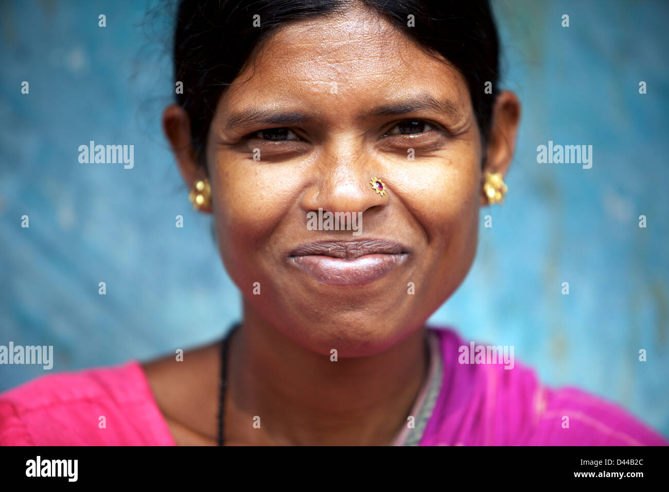 Tribal woman with a smile Stock Photo - Alamy