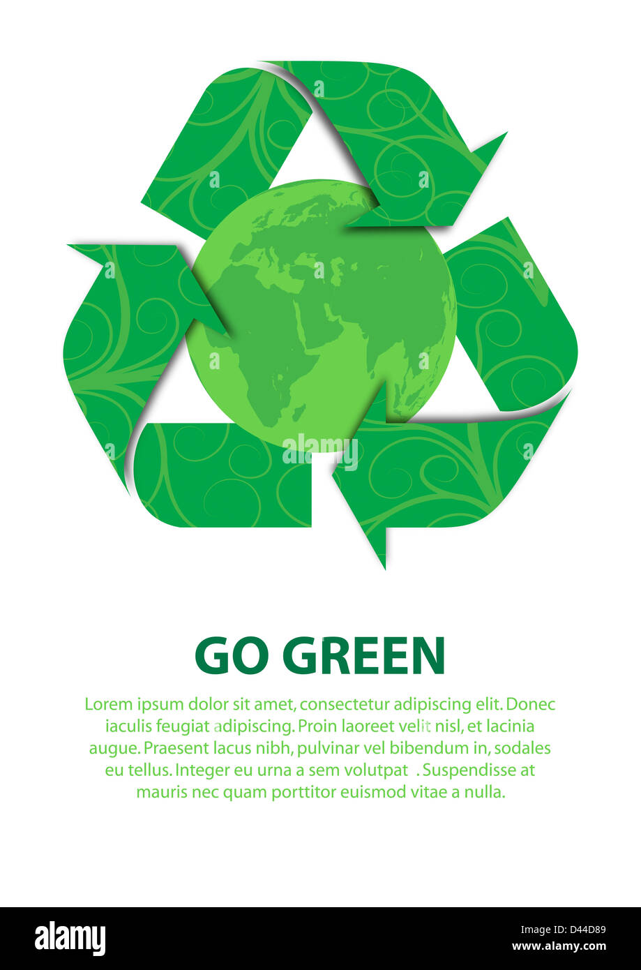 Stock illustration of Go Green Earth Stock Photo - Alamy